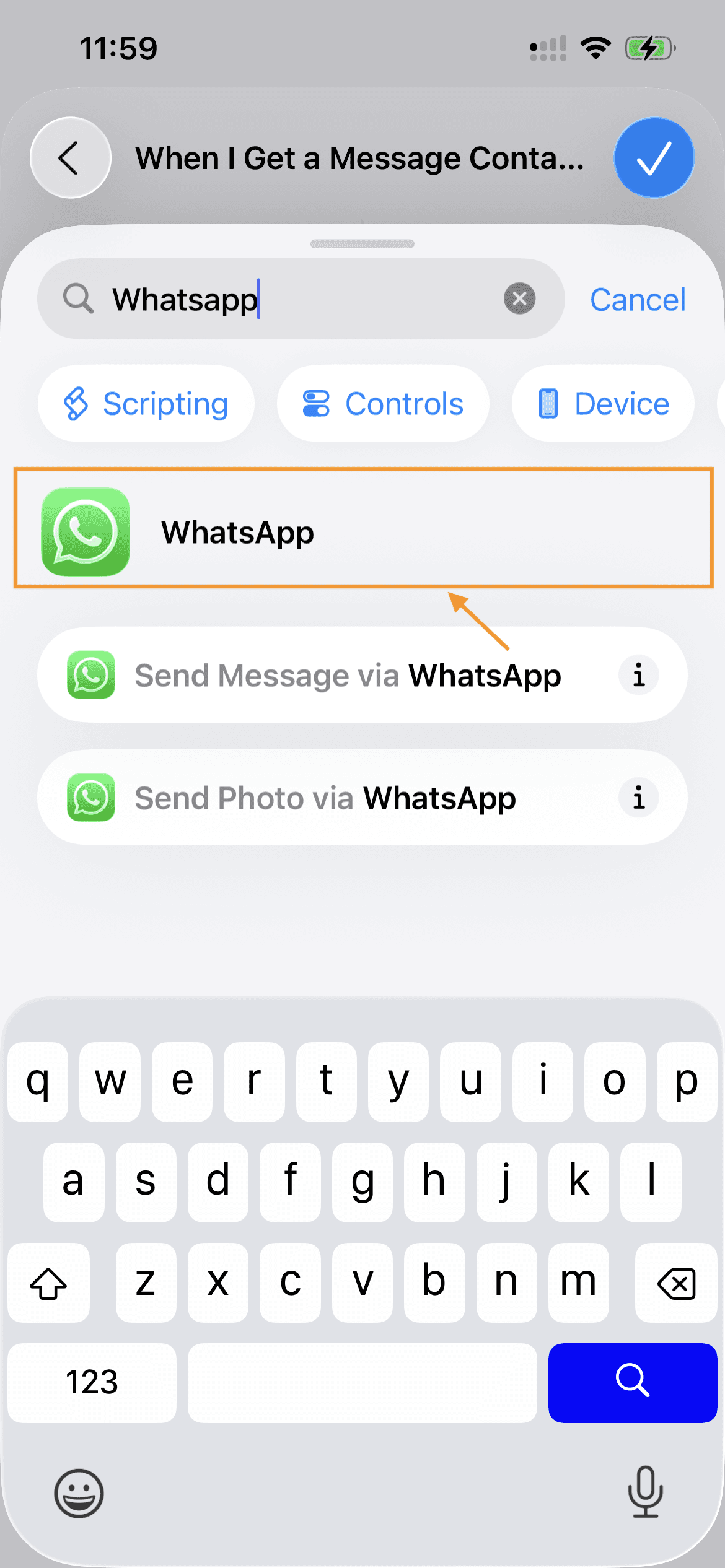 Forward SMS - How to forward message to WhatsApp in ios